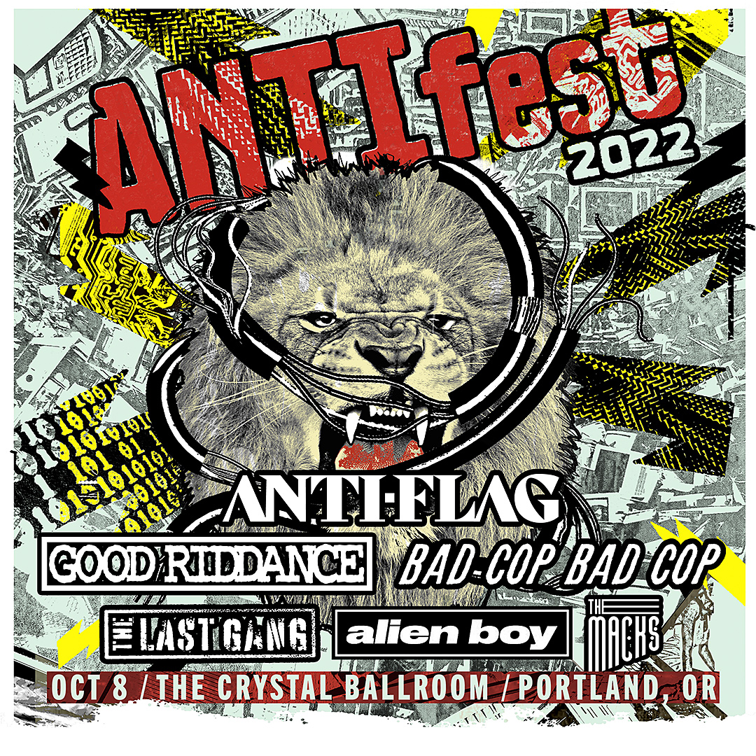 2 for 1 Ticket Promo Code: ANTIfest with ANTI-FLAG @ Crystal Ballroom ...