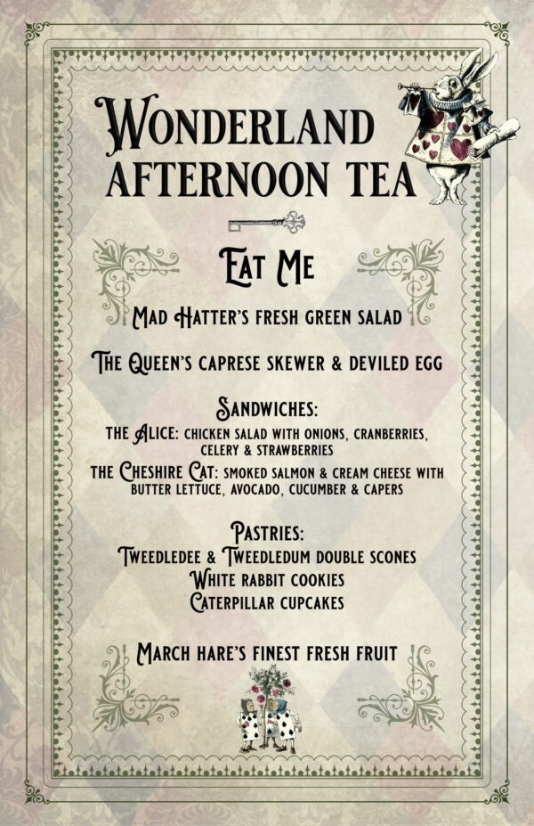 Alice in Wonderland Teas @ Victorian Belle | Sweet & Savory Bites ...