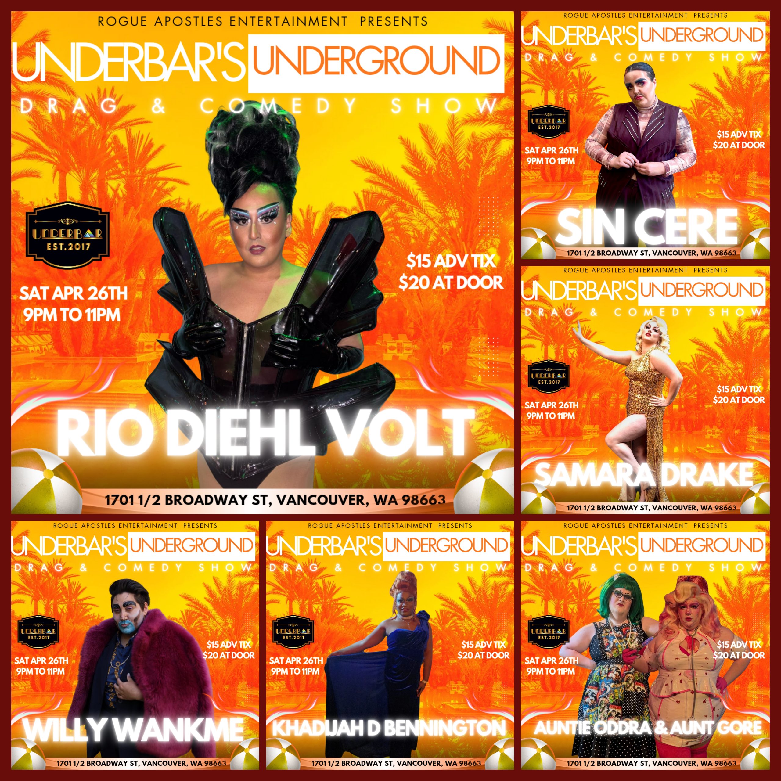 Underground Drag & Comedy Show @ UnderBar | Hosted By Savannah O ...