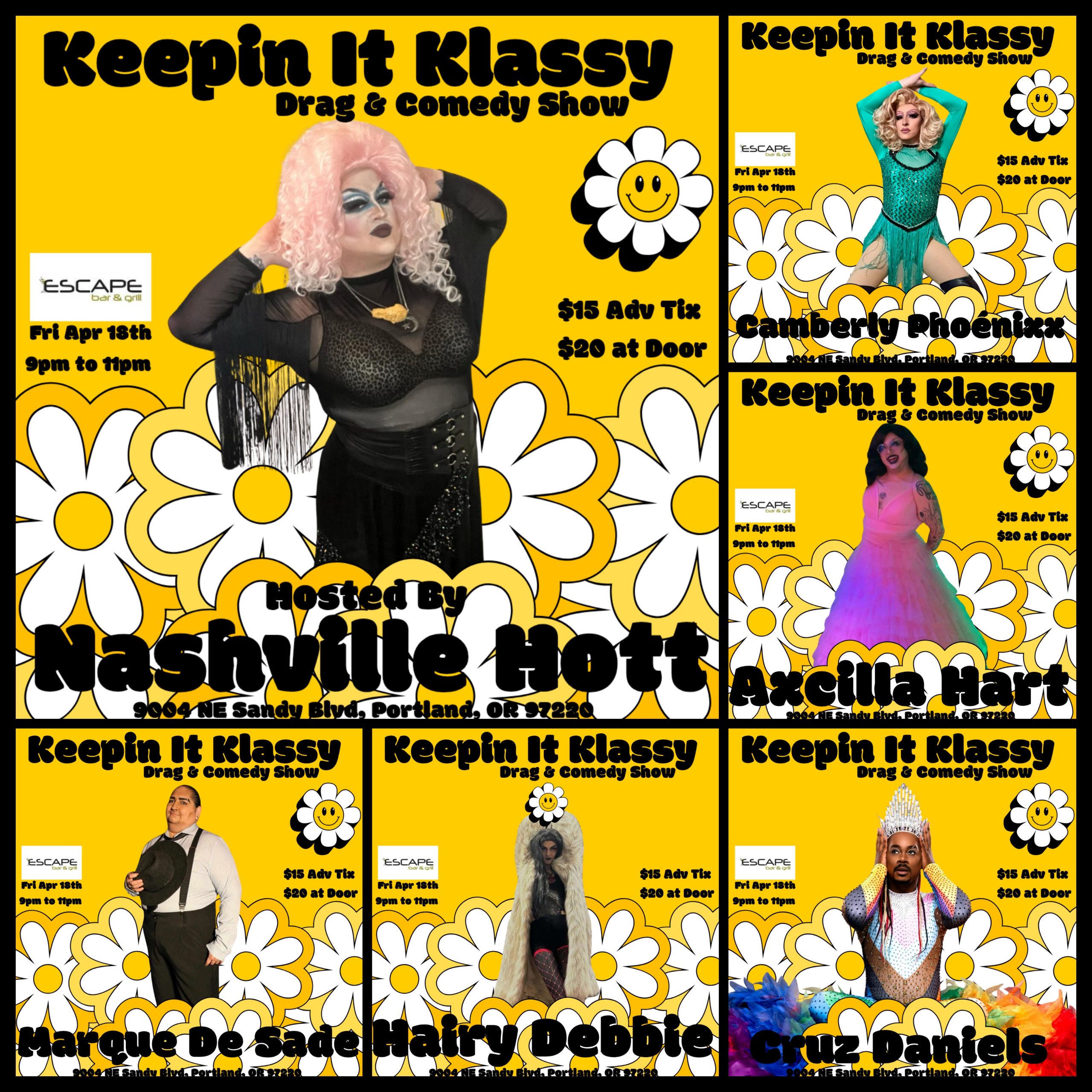 Keepin’ It Klassy @ Escape Bar & Grill | Drag & Comedy Show - PDX Pipeline