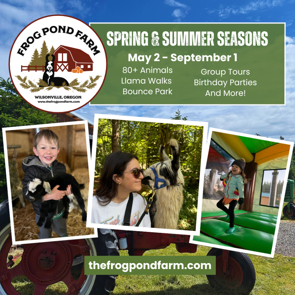 Spring & Summer Fun @ Frog Pond Farm | Bounce Park, Farm Animals, Llama ...