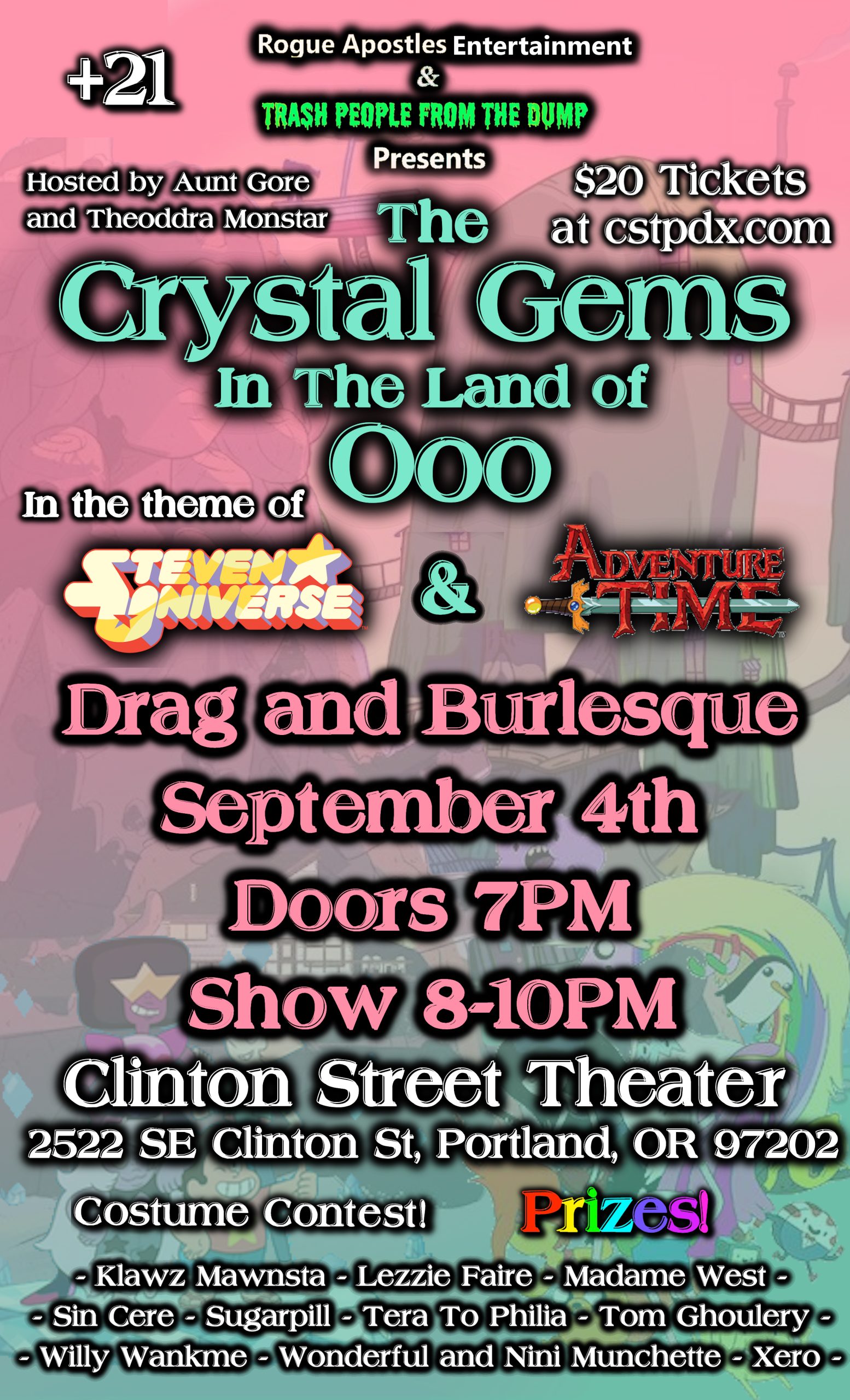 The Crystal Gems in the Land of Ooo @ Clinton Street Theater | Drag ...