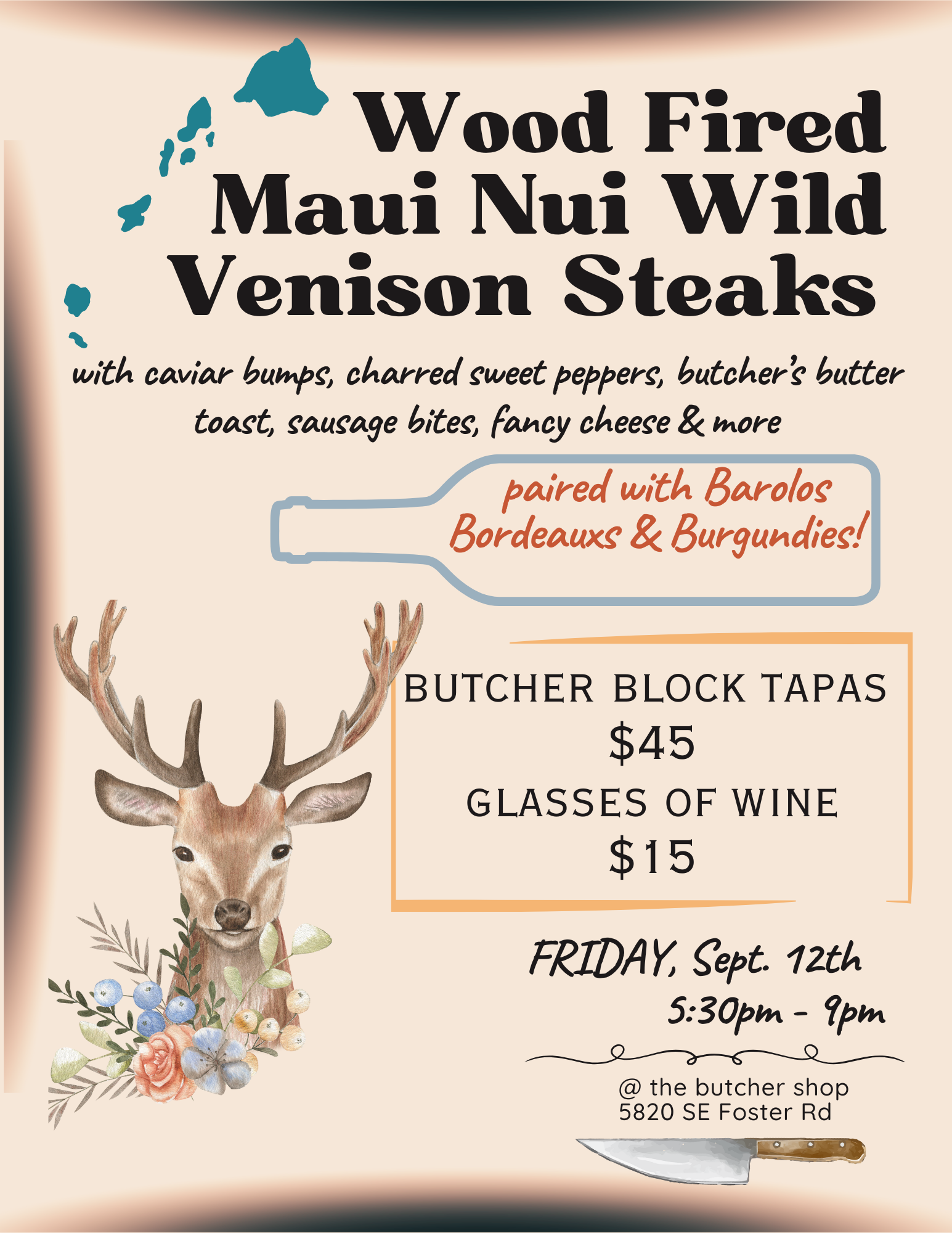 September Albariza Wine Bar @ Proletariat Butchery | Wood Fired Venison ...