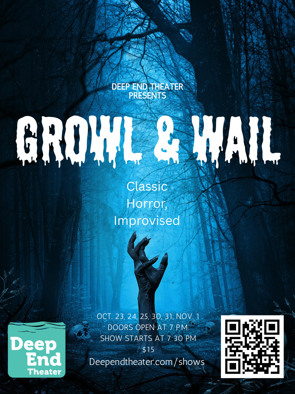 Growl & Wail @ Deep End Theater | Improvised Horror Play - PDX Pipeline