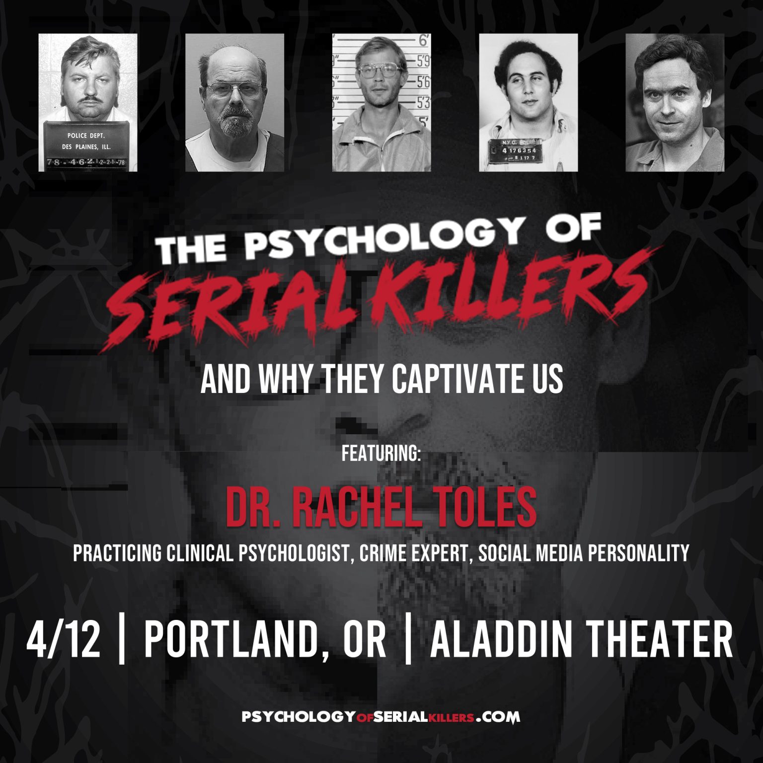Win Tickets ($76): The Psychology of Serial Killers @ Aladdin Theater ...